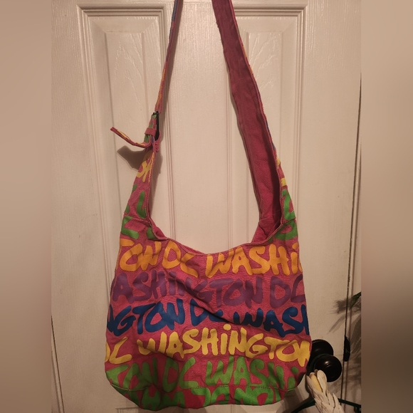 Source Unknown | Bags | Washington Dc Crossbody Purse Souvenir Pink ...